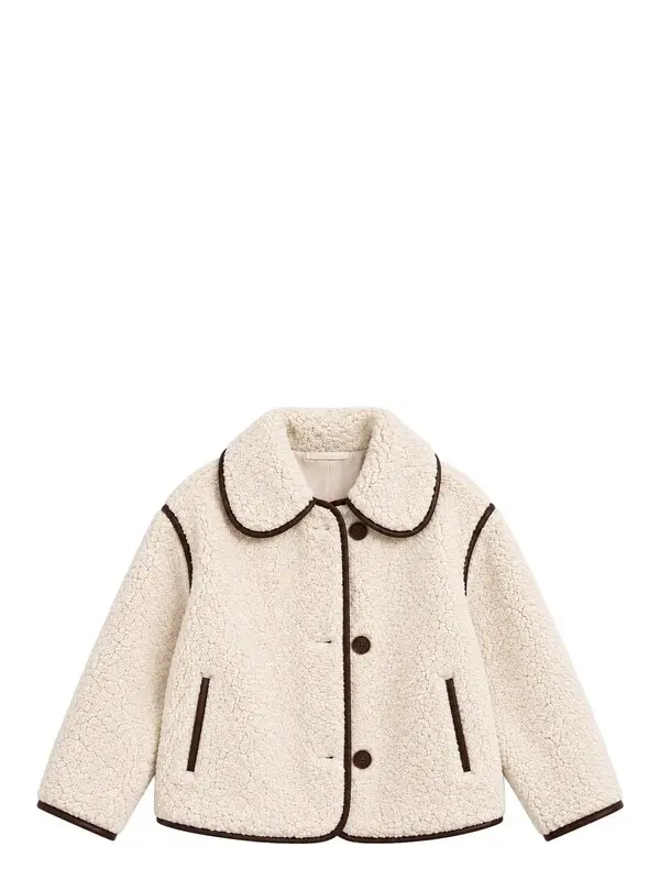 LATELIER LONDON Neutrals Cream Collared Zip-up Jacket With Tailored Stitch Detailing - White