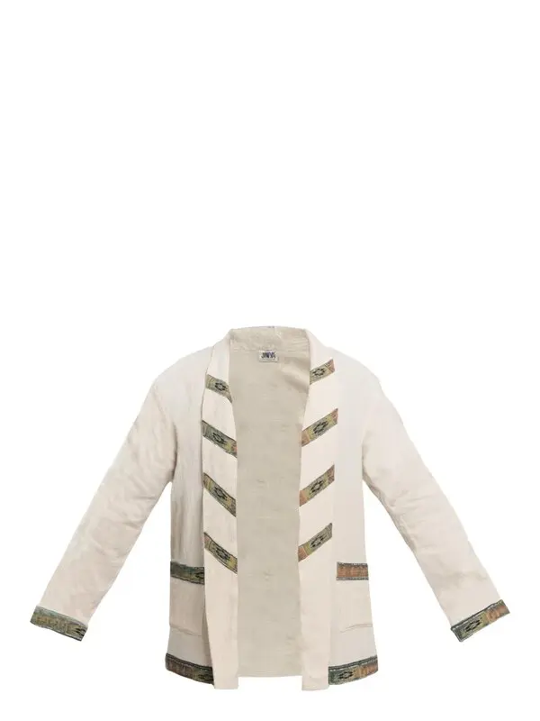 JIWYA Neutrals Bhuro Relaxed Cotton Jacket - Beige