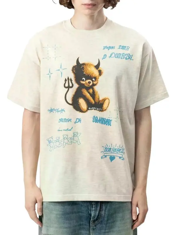 DOMREBEL Lil Dev Graphic-print T-shirt - Neutrals