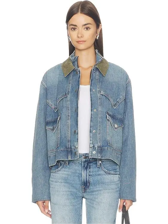 Veronica Beard Wegner Jacket In . Also - Blue