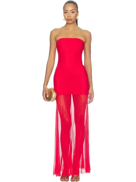 MORE TO COME Britney Maxi Dress In . Also - Red