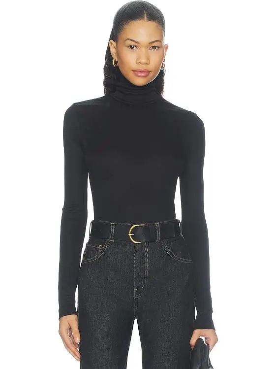 AGOLDE Caryle Turtleneck Top In . Also - Black