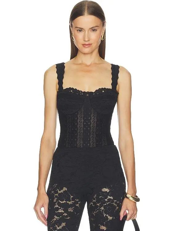 Charo Ruiz Ibiza Isis Bodysuit In . Also - Black