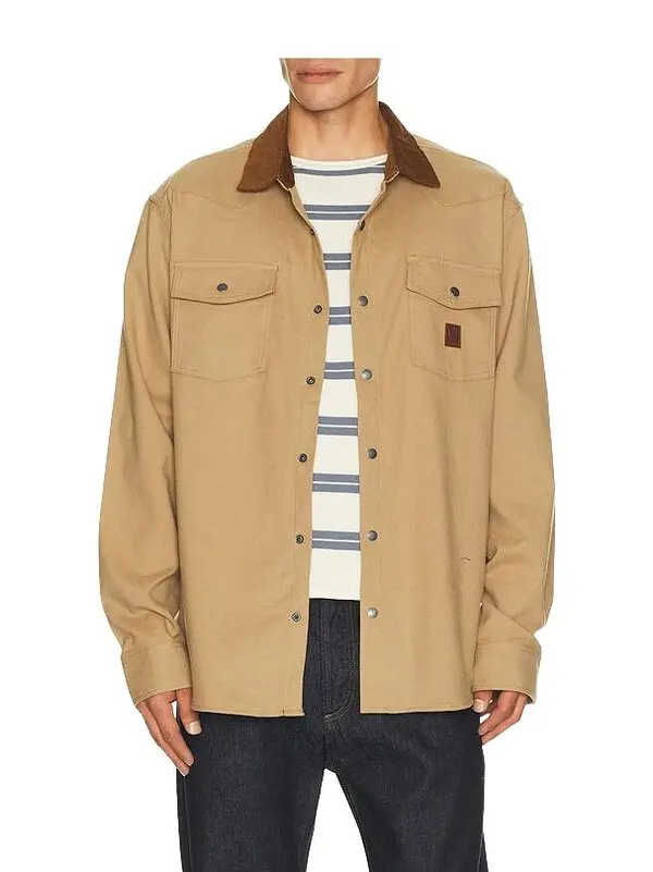 Brixton Bowery Builders Ranch Performance Flannel Shirt In . Also - Brown