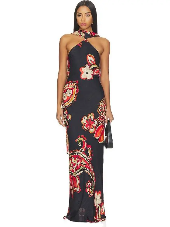 Amanda Uprichard Ashton Maxi Dress In . Also - Black