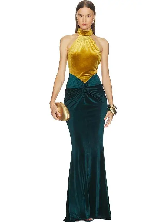 Retrofete Goleta Velvet Dress In . Also - Multi