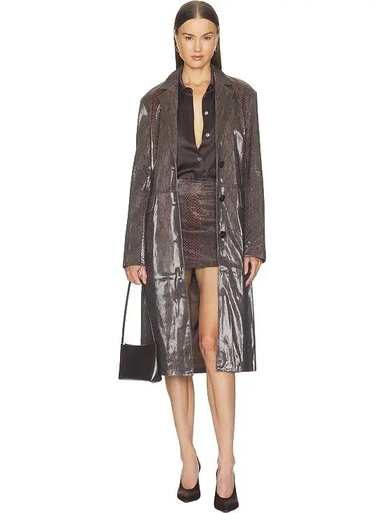 Paris Georgia Classic Leather Jacket In . Also - Brown