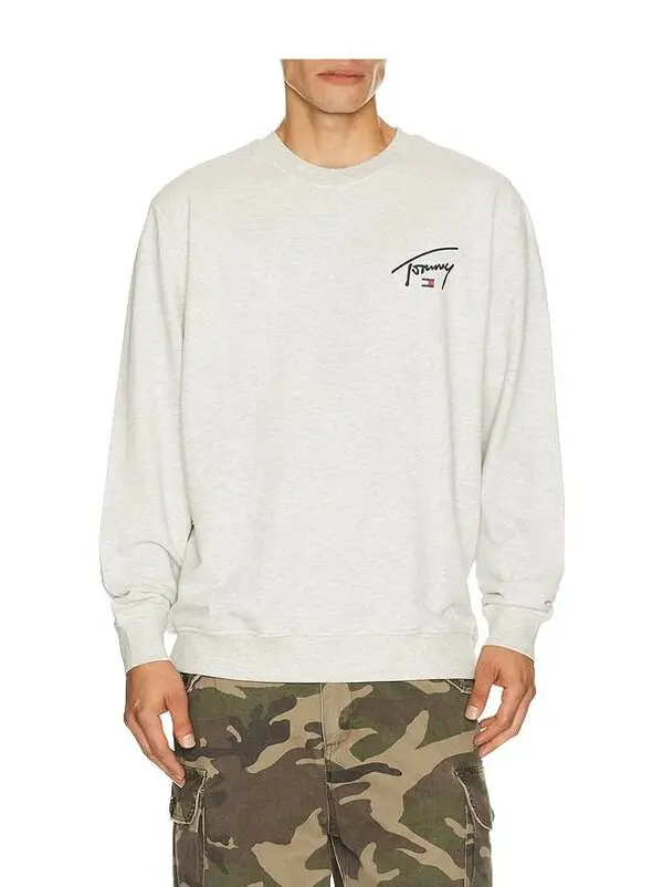 Tommy Hilfiger Entry Signature Crewneck Sweatshirt In . Also - Grey