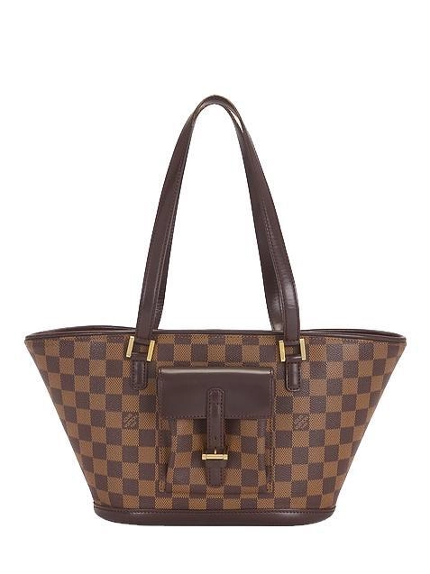 FWRD RENEW Louis Vuitton Damier Ebene Manosque Pm Tote Bag - Brown