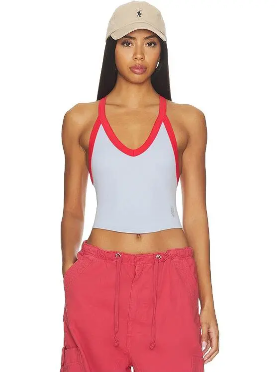 Free People X All Clear Vneck Colorblock Cami Top In . Also - Blue
