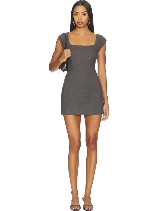 Good American The Cap Sleeve Mini Dress - Grey