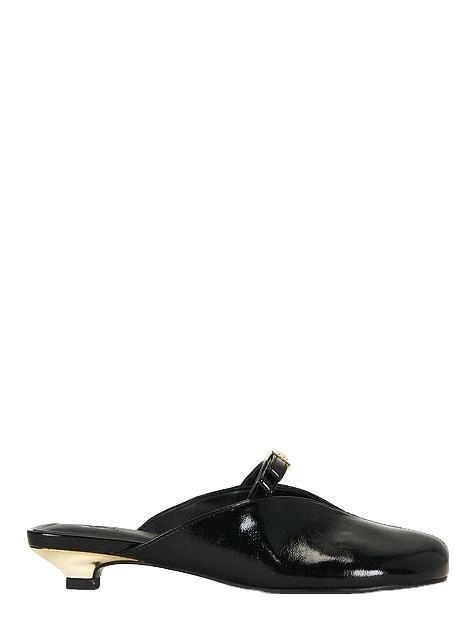 GANNI Sue Bow Kitten Heel Deep Shine In . Also - Black