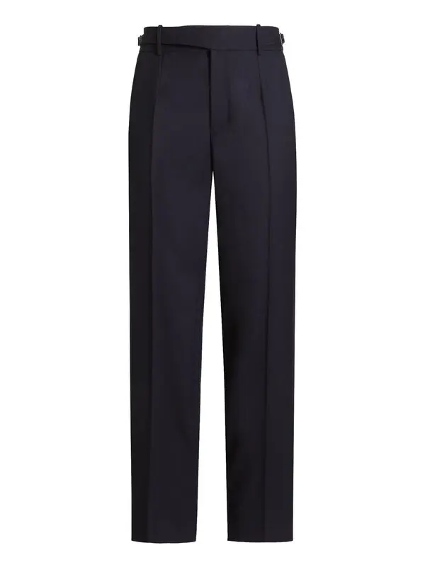 Dolce & Gabbana Virgin Wool Trousers Pants And Shorts - Blue