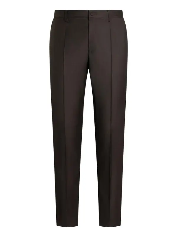 Dolce & Gabbana Virgin Wool Trousers Pants And Shorts - Brown