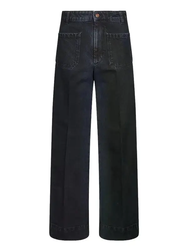 Victoria Beckham Patch-pocket Wide-leg Jeans - Black