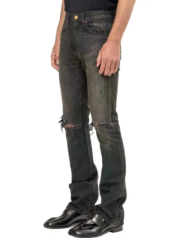 KAMIYA Distressed Slim-fit Jeans - Grey