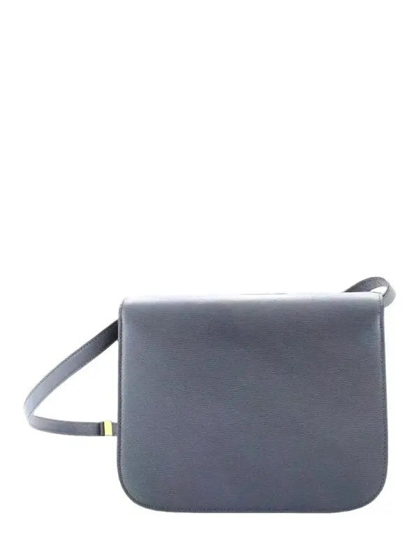 Celine Classic Box Bag Grainy Leather Medium Crossbody Bag - Grey