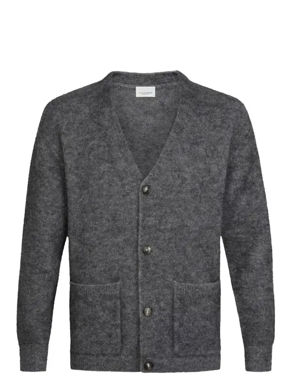 PROFUOMO Button-up Knitted Cardigan - Grey