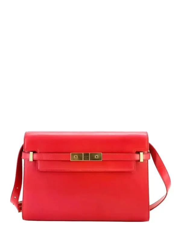Saint Laurent Manhattan Leather Medium Shoulder Bag - Red