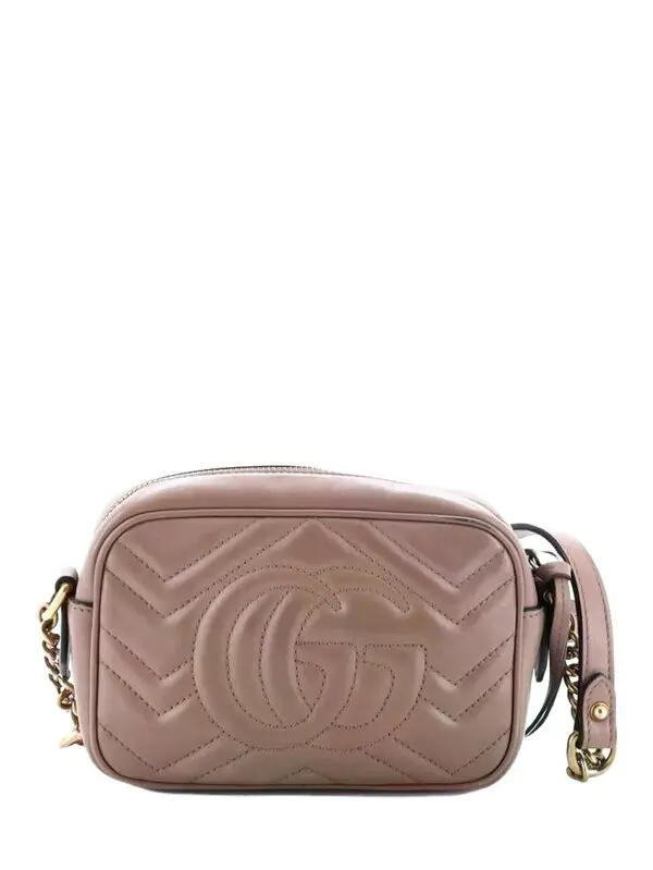 Gucci Gg Marmont Shoulder Bag Matelasse Leather Mini Crossbody Bag - Neutrals
