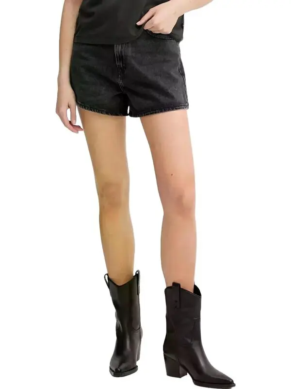LEVI'S High-waisted Denim Shorts - Black