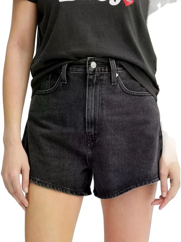 LEVI'S High-waisted Denim Shorts - Black