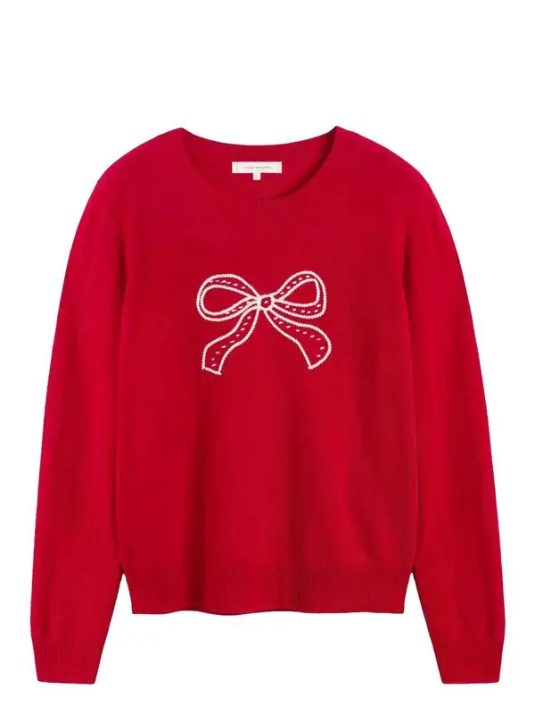 Chinti & Parker Bow-detail Sweater - Red