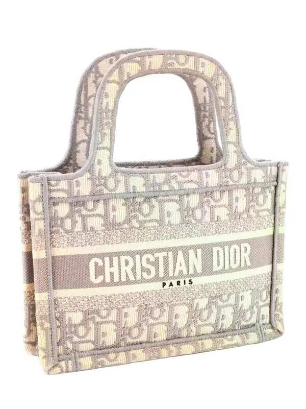 Dior Book Oblique Canvas Mini Tote Bag - Grey