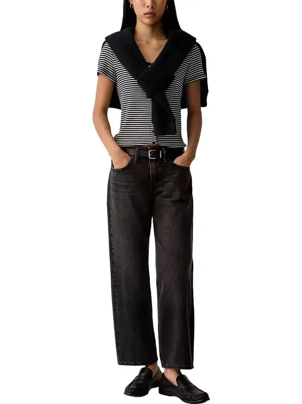 LEVI'S Faded-effect Straight-leg Jeans - Black