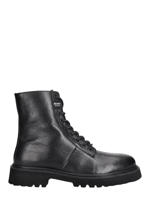 BLAUER. Buxton Leather Boots - Black