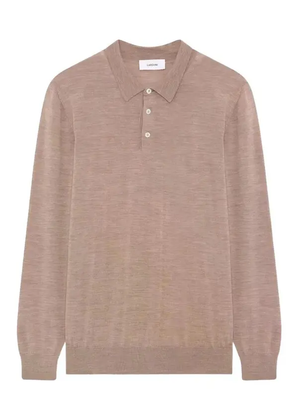 LARDINI Virgin Wool Polo Shirt - Neutrals