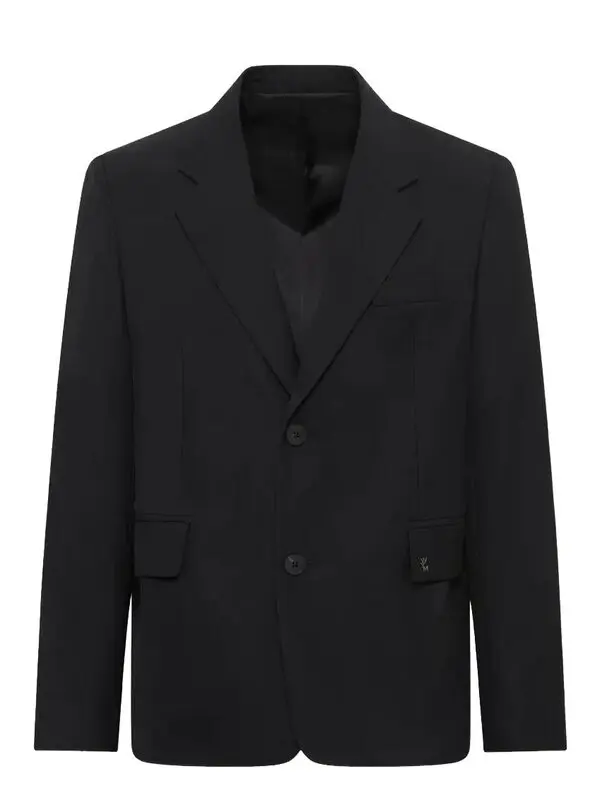 WOOYOUNGMI Single-breasted Wool Blazer - Black