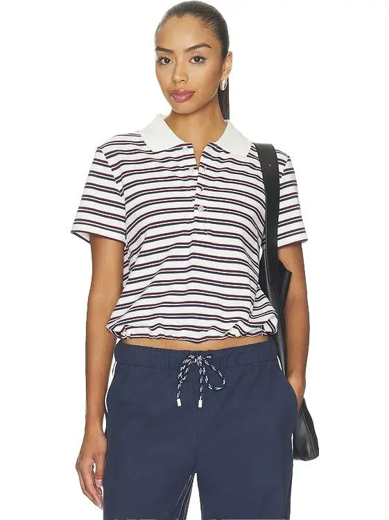 The Upside Sophie Cropped Polo Shirt In . Also - Navy