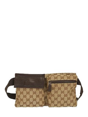 Gucci Double Pocket Belt Bag - Brown
