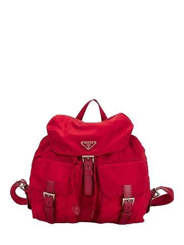 Prada Tessuto Backpack - Red