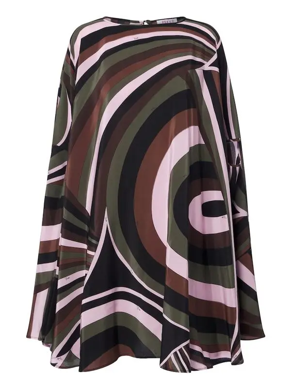 Emilio Pucci Iride Crepe De Chine Silk Kaftan - Multicoloured