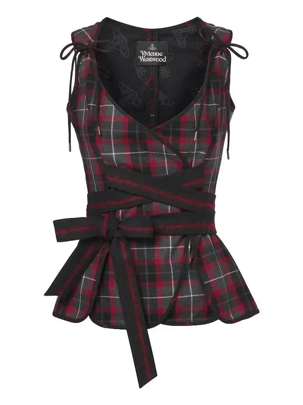 VIVIENNE WESTWOOD Roxy Tartan Wool Top - Multicoloured