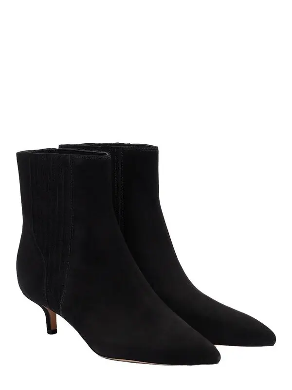 Veronica Beard Lisa Suede Ankle Boots - Black
