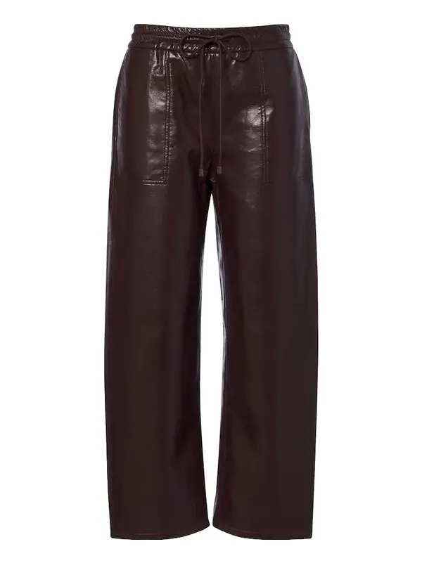 Citizens Of Humanity Coated Wide-leg Pants - Burgundy