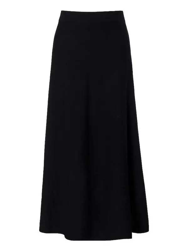 LISA YANG Torie Cashmere Midi Skirt - Black