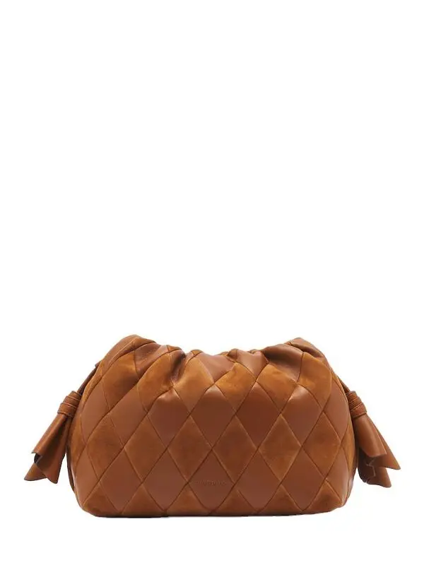 Zimmermann Cloud 91 Medium Leather And Suede Clutch - Brown