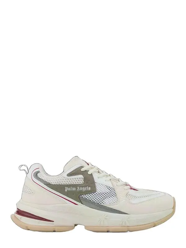 Palm Angels Mesh-panelled Leather Sneakers - Neutrals