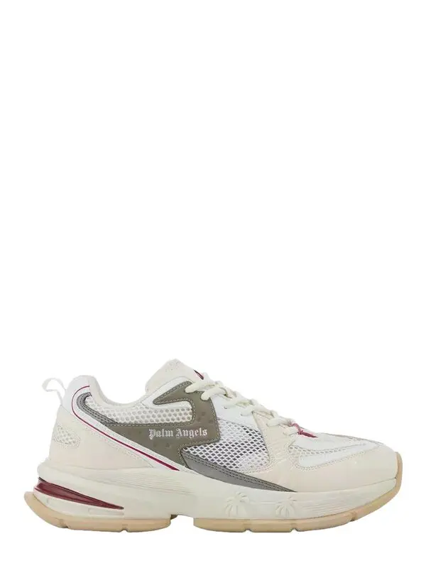 Palm Angels Mesh-panelled Leather Sneakers - Neutrals