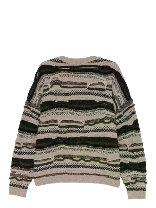 JAN JAN VAN ESSCHE Textured Coogie Crew-neck Sweater - Neutrals