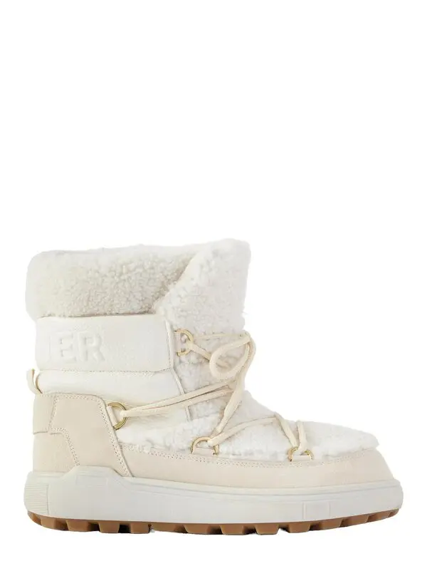 Bogner Chamonix S 10 C Suede-trimmed Shearling Snow Boots - Neutrals