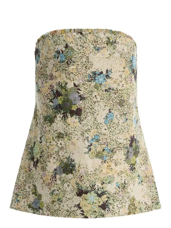 ALEMAIS Whitney Backless Jacquard Top - Multi