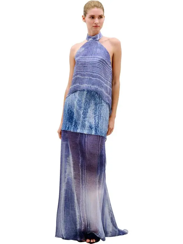 Silvia Tcherassi Flo Silk-blend Halter Top - Multi