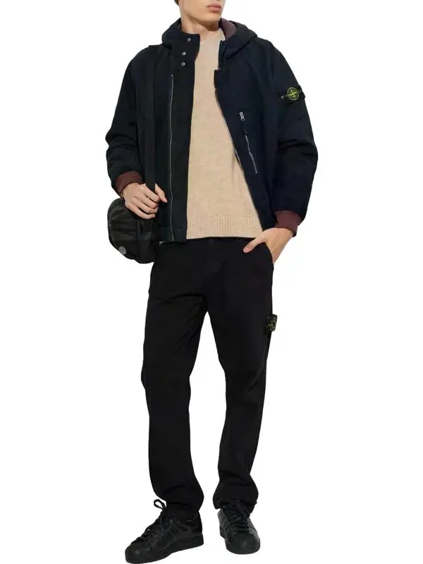 Stone Island 4100042 Diagonal Cotton Wool-tc Jacket - Blue