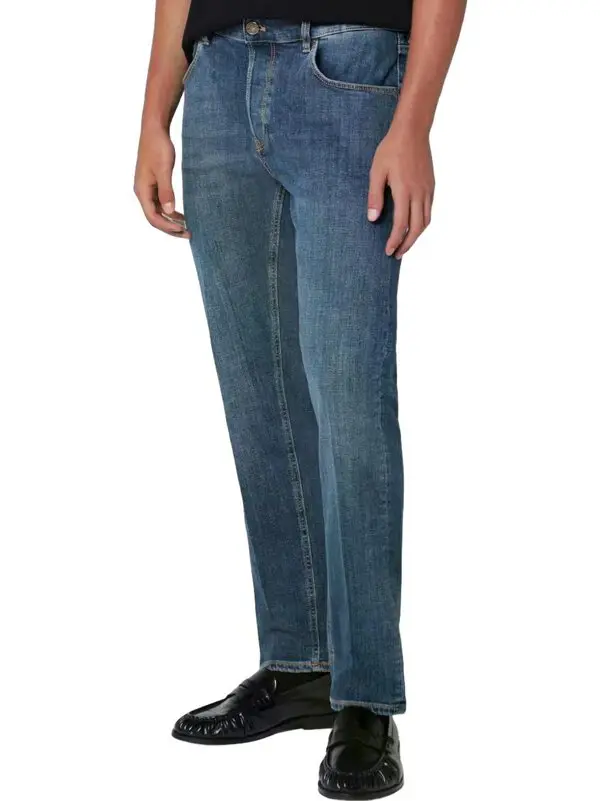 PT TORINO Reggae Faded-effect Straight-leg Jeans - Blue
