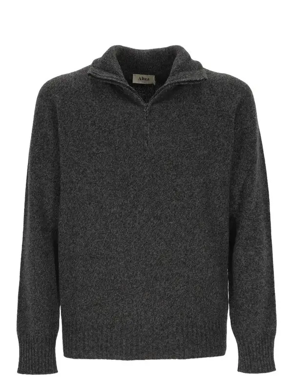 Altea Half-zip Knitted Sweater - Grey